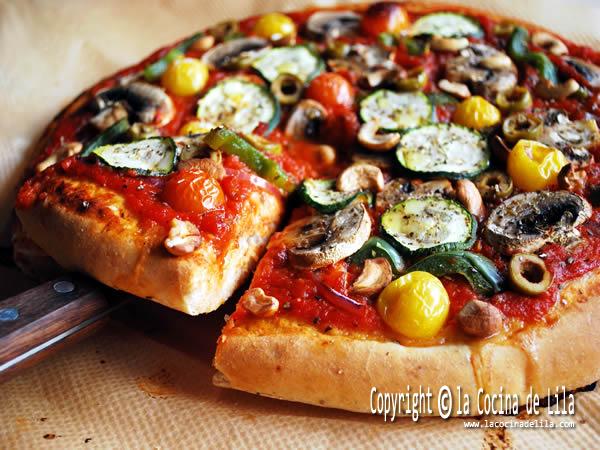 Pizza vegetariana - La Cocina de Lila