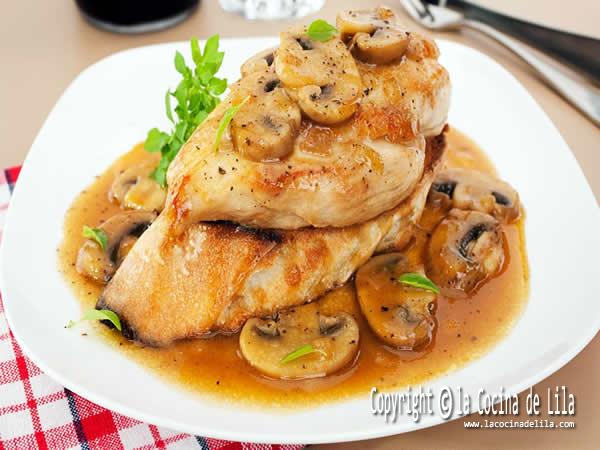 Pollo con champiñones: listo en 20 minutos