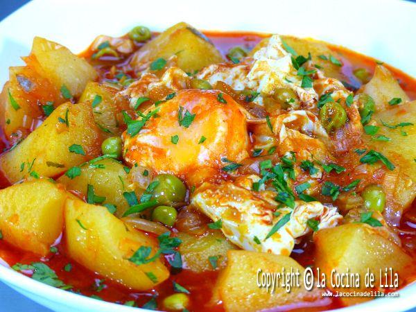 Patatas guisadas con huevo: receta de la abuela